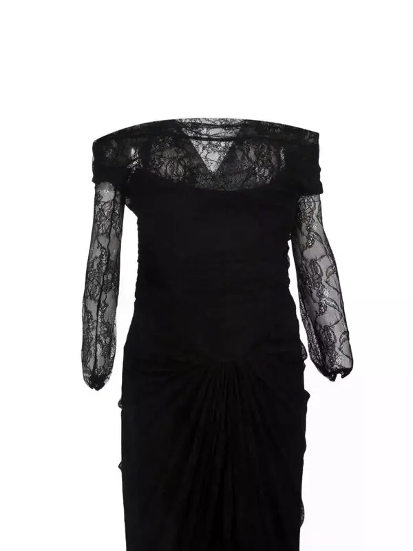 RHEA COSTA Ines Lace-detail Maxi Dress