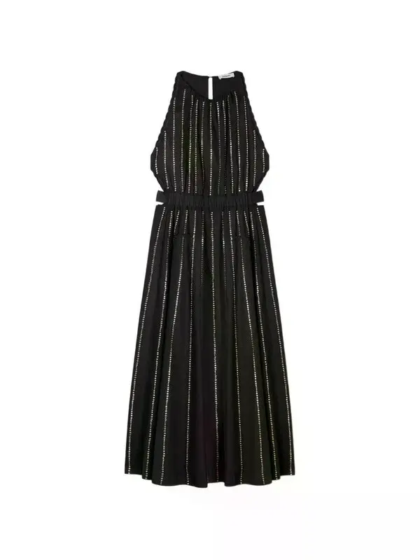 Sandro Embellished Cut-out Midi Dress - Black