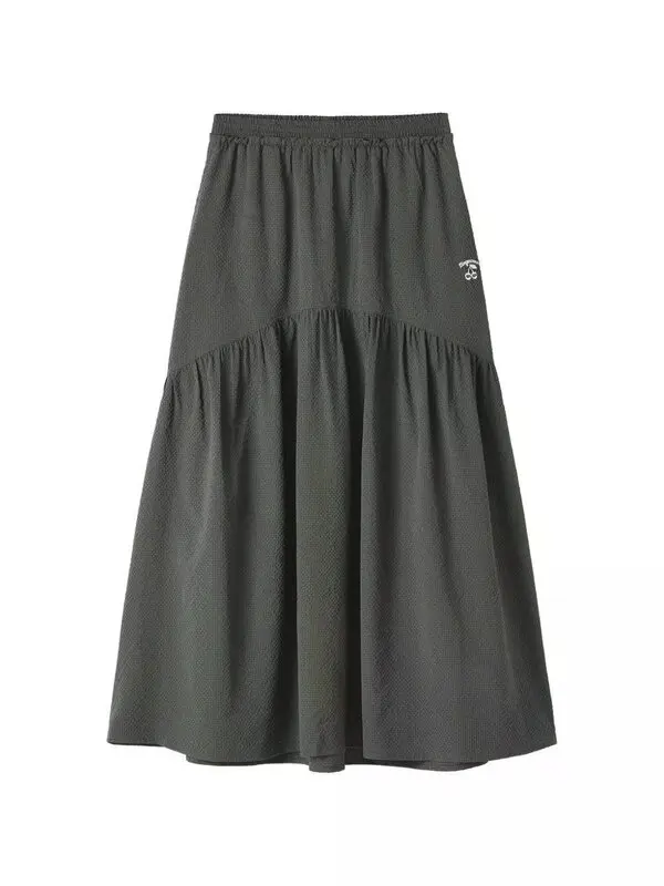 FINGERCROXX Ruffled Maxi Skirt - Grey