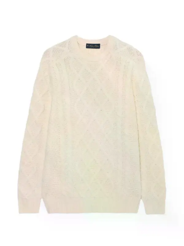 Brooks Brothers Fisherman Knit Crew Neck Sweater