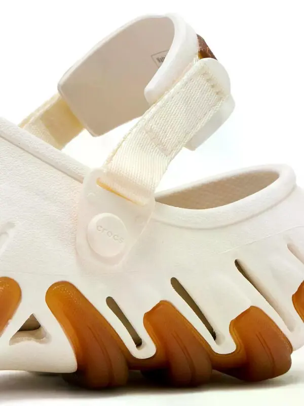 CROCS Echo Icy Ro Clog Chalk Strap Slides - Neutrals