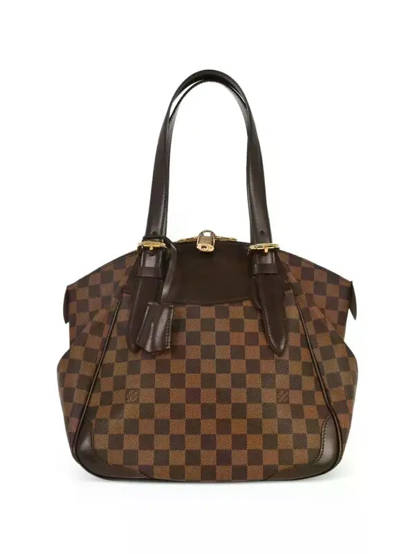 LOUIS VUITTON 2001 Verona Damier Ebène Tote Bag