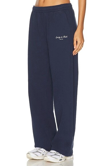 SPORTY & RICH Syracuse Wide Sweatpant - Dark Navy