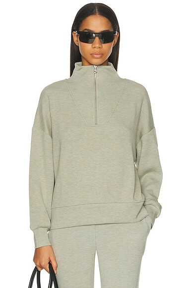 Varley Hawley Half Zip Sweatshirt - Shadow Marl