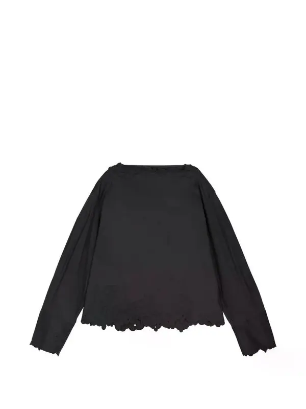 JNBY Embroidered Boat Neck Blouse