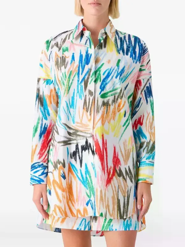 Akris Long-sleeve Printed Shirt