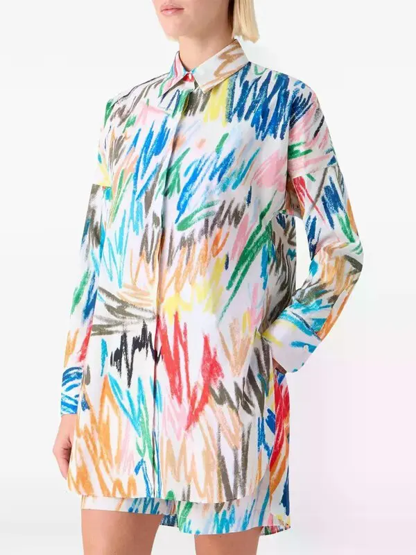 Akris Long-sleeve Printed Shirt