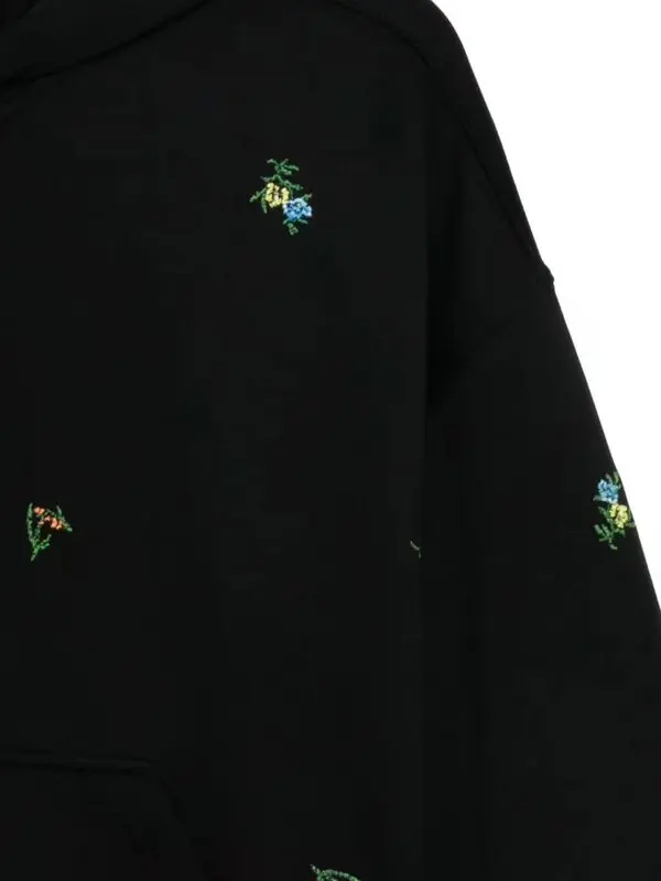 JNBY Floral Embroidered Full Zip Hoodie