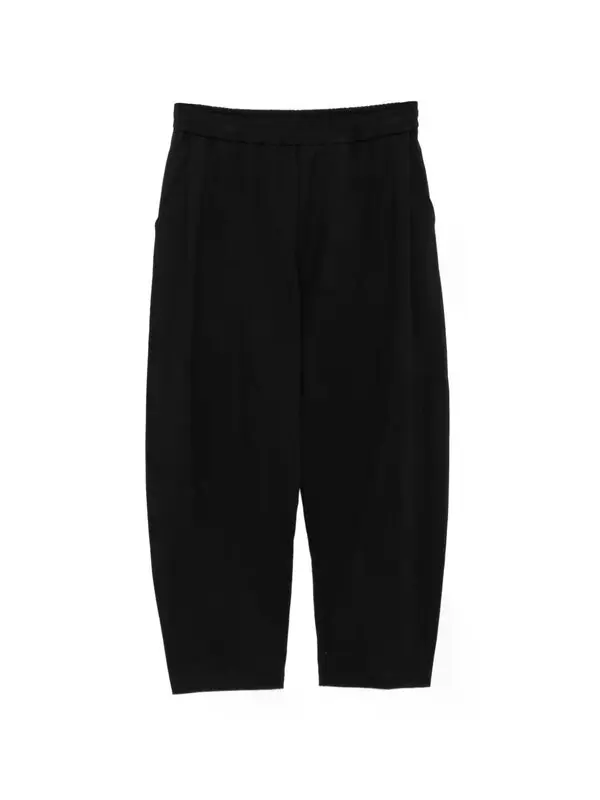 CROQUIS Tapered Drawstring Trousers - Black