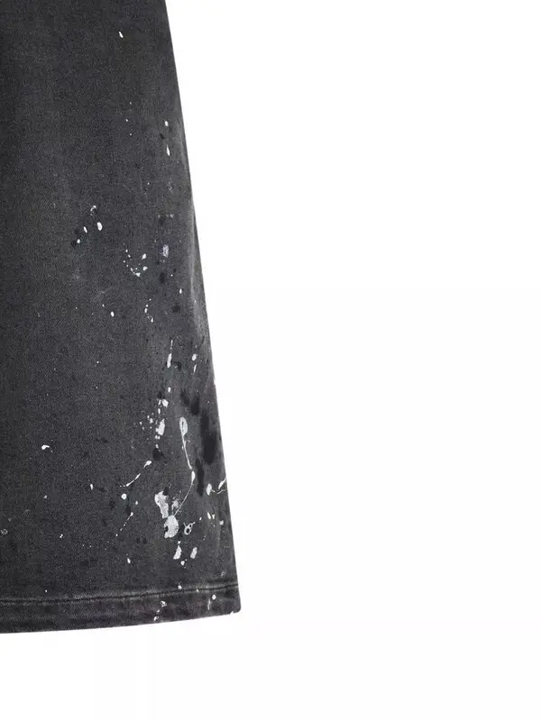 Philipp Plein Paint Splatter Denim Shorts