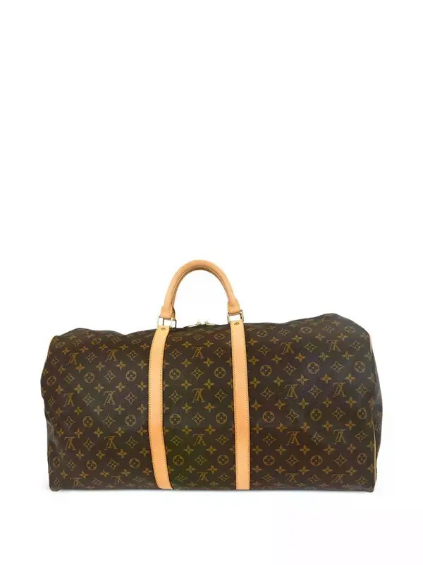 LOUIS VUITTON 2002 60 Keepall Duffle Bag - Brown