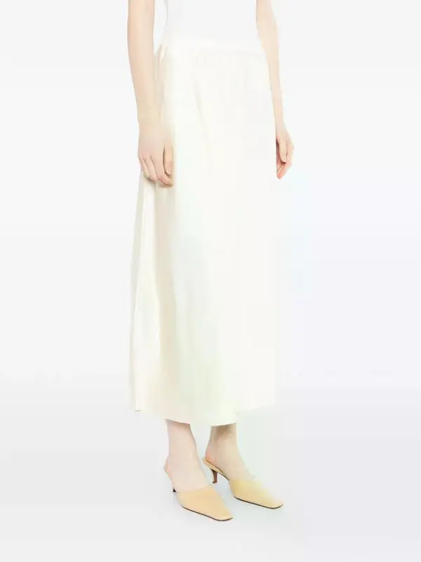 LESS Satin Maxi Skirt With Side Slit