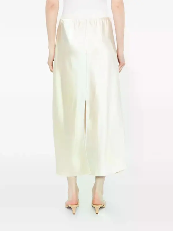 LESS Satin Maxi Skirt With Side Slit