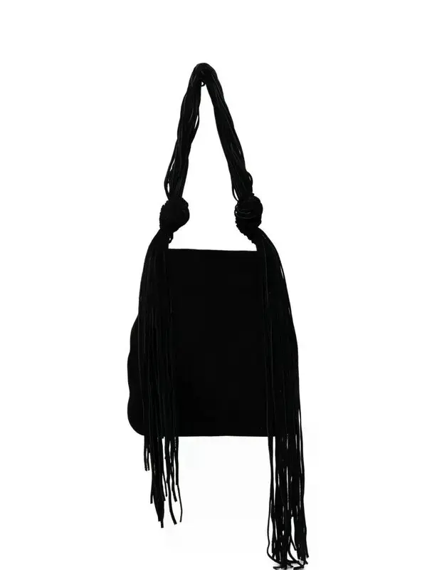 JNBY Fringed Shoulder Bag With Knotted Top Handle