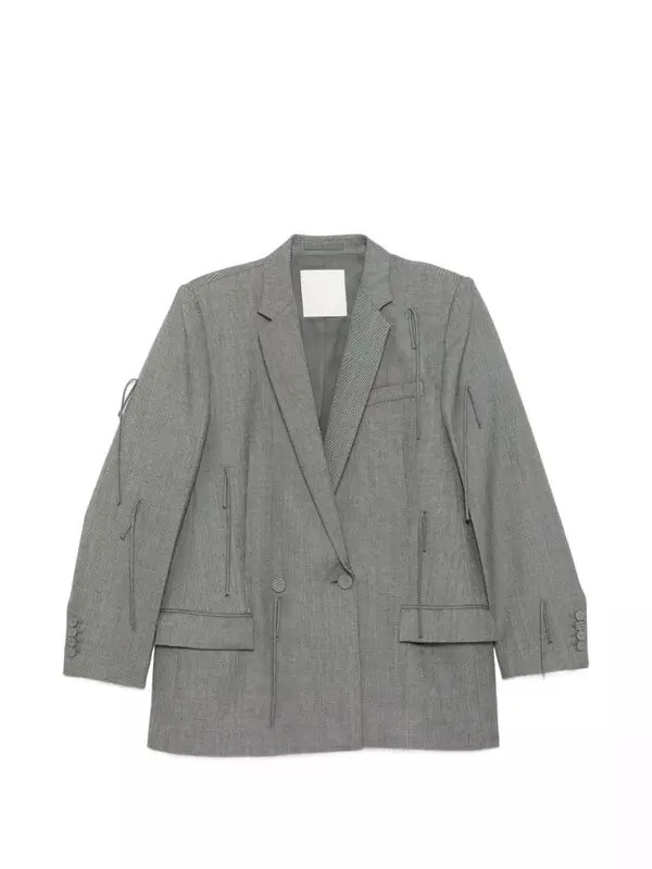 JNBY Fringed Wool Blazer - Grey