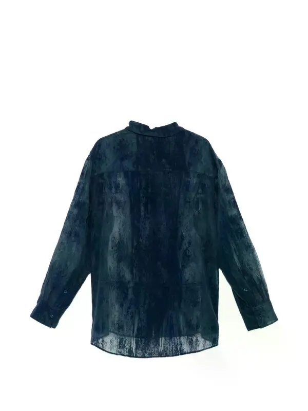 JNBY Oversized Shirt With Sheer Finish - Blue