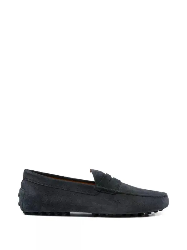 TOD'S Suede Penny Loafers - Blue