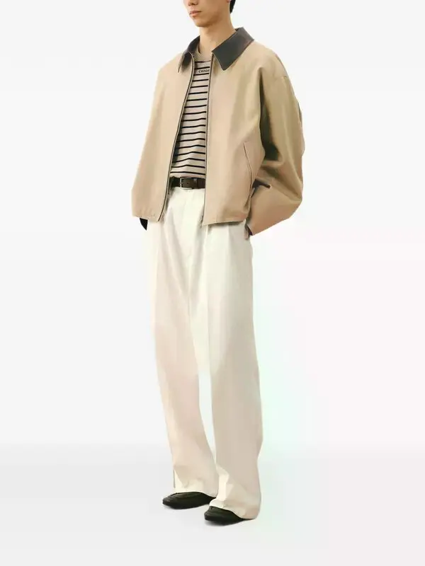 CROQUIS Contrasting Collar Jacket - Neutrals