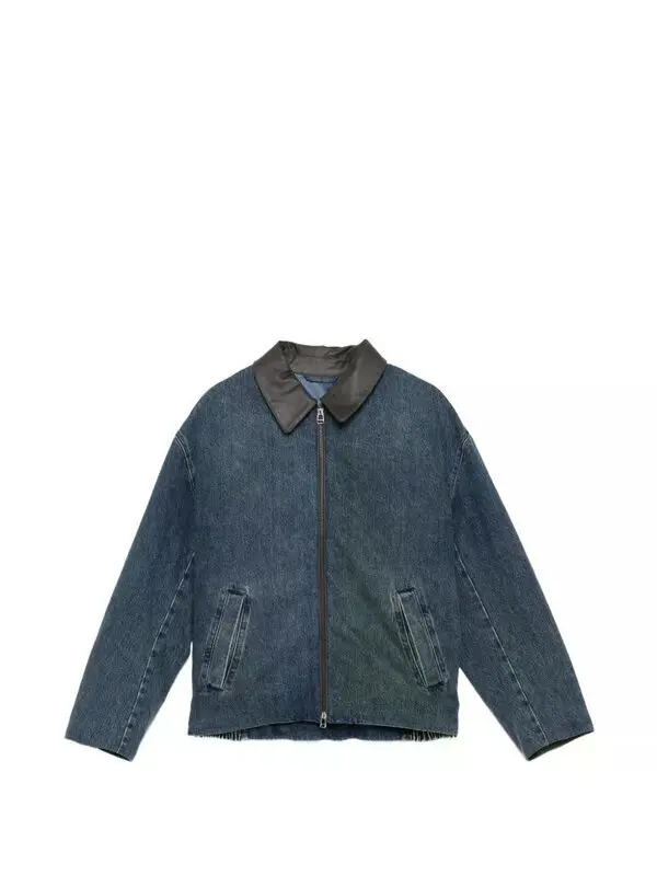 CROQUIS Zip Through Denim Jacket - Blue