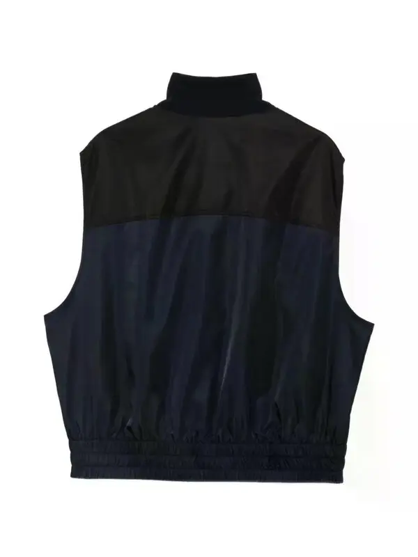 CROQUIS Two-tone Striped Zip-up Vest