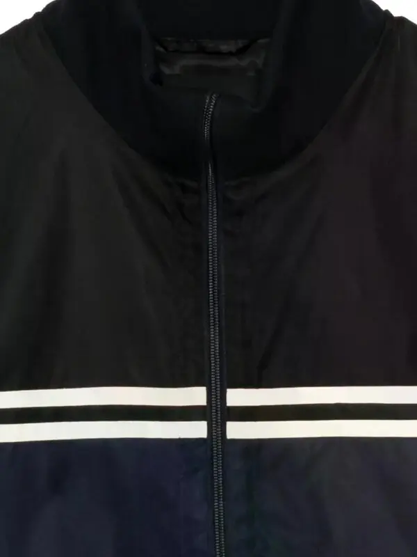 CROQUIS Two-tone Striped Zip-up Vest