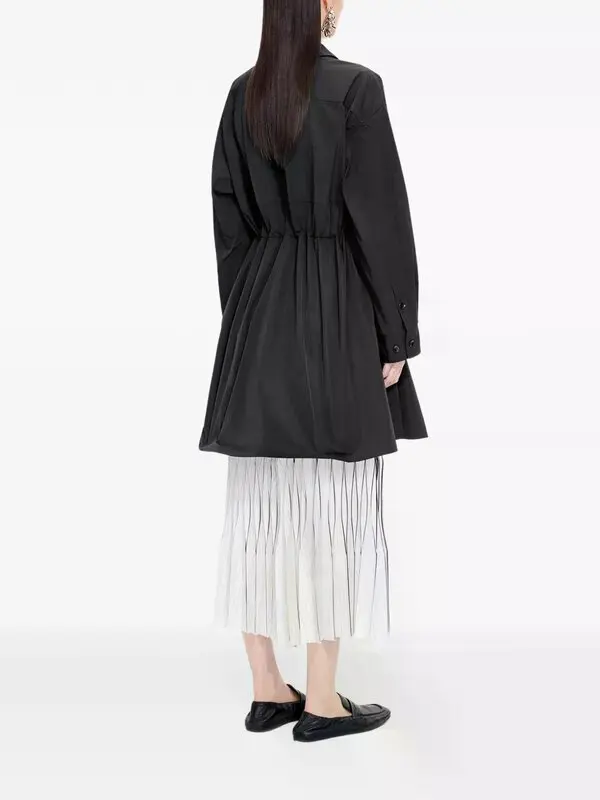 JNBY A-line Drawstring Dress With Point Collar And Zip Fastening - Black