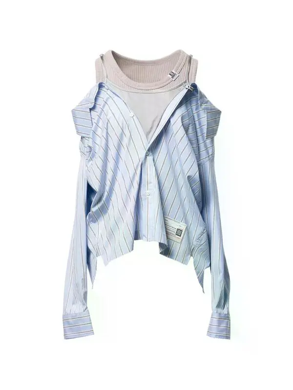 Mihara Yasuhiro Layered Striped Shirt