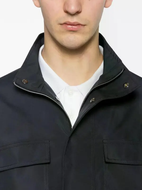 Herno Raised Neck Flap Pocket Jacket