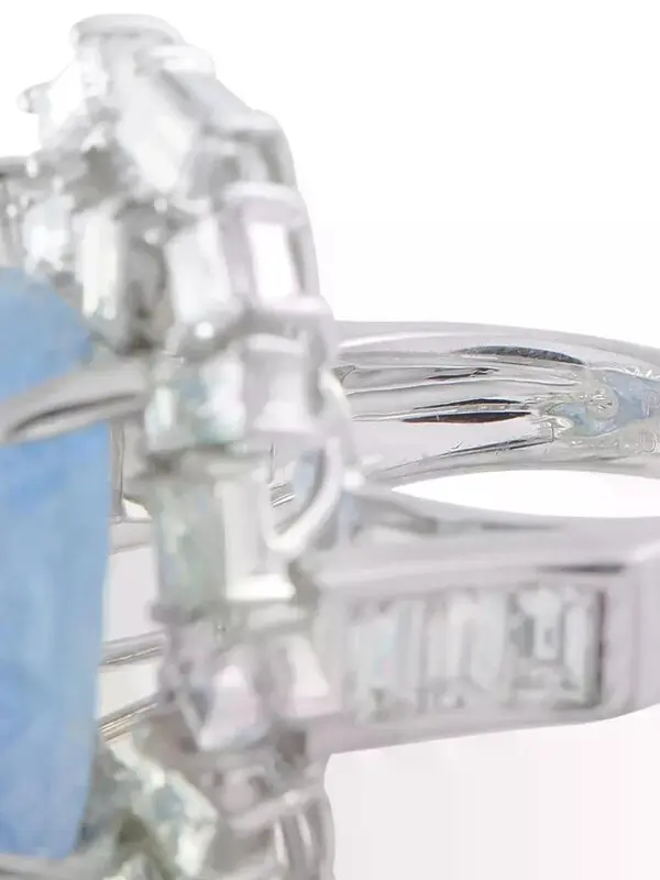 LB EXCLUSIVE Platinum Diamond And Sapphire Ring