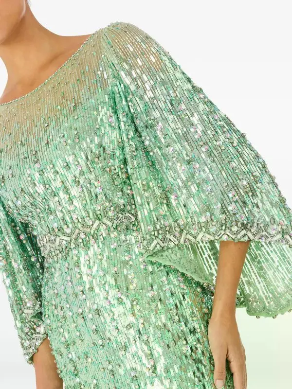 Jenny Packham Ines Sequin-embellished Maxi Dress - Green