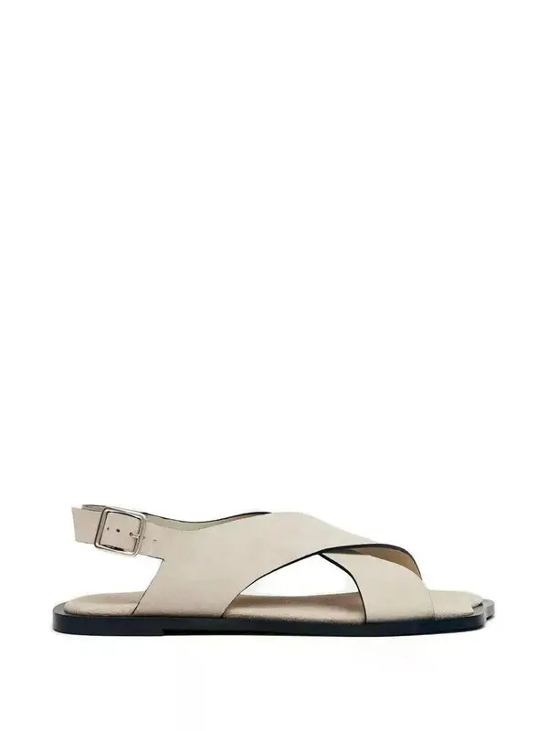 ALOHAS Criss-cross Buckle Sandals - Neutrals