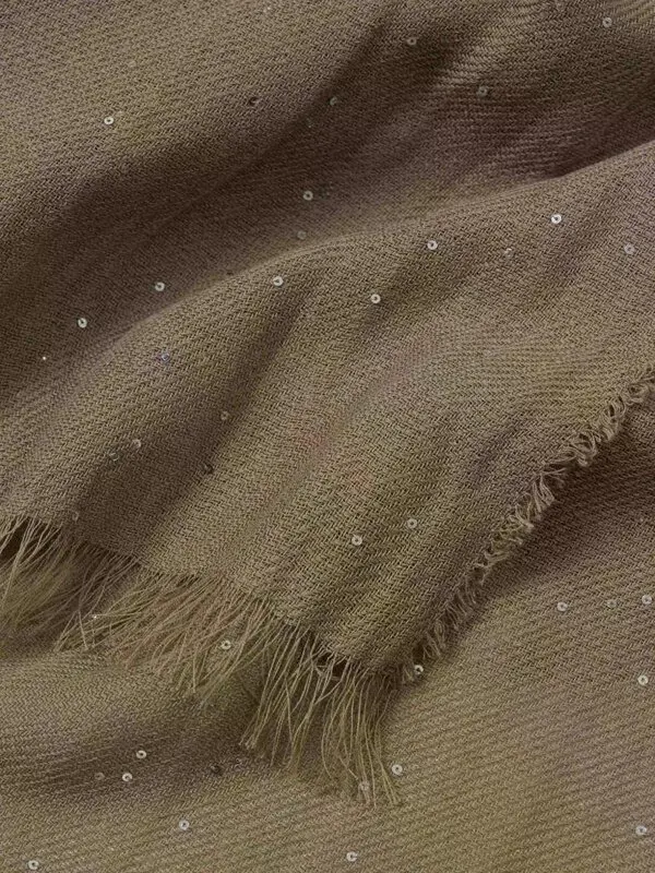 Peserico Sequin Fringed Scarf