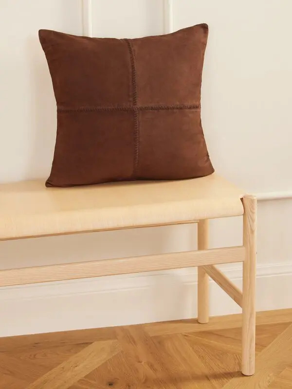 Ralph Lauren Siera Paneled Suede Cushion - Brown