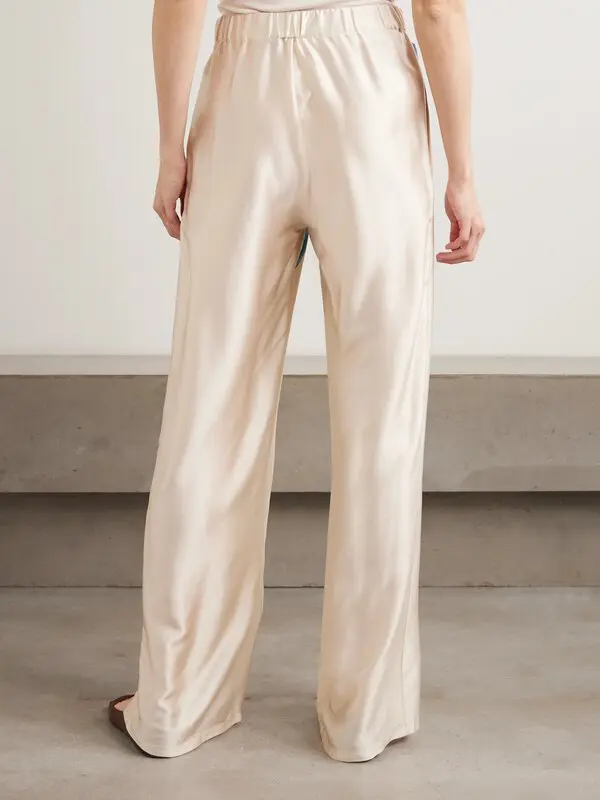 DONDE ESTEBAN Salpicon Printed Silk-blend Wide-leg Trousers
