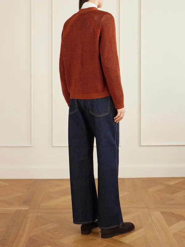 Max Mara Open-knit Silk-blend Cardigan