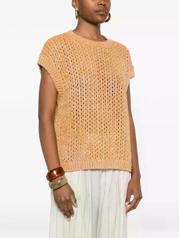 Herno Open Knit Jacket - Orange