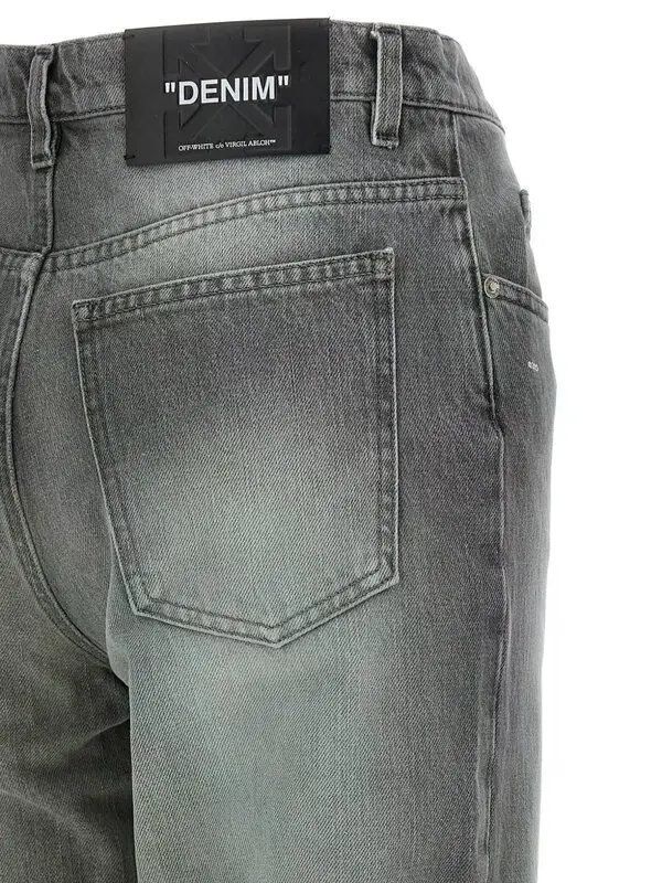 Off-White Cut-out Straight Leg Jeans