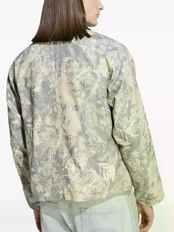 Adidas Abstract Pattern Shirt Jacket With Zip Fastening