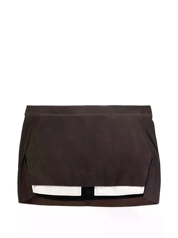 Rick Owens Fog Cutoff Mini Skirt - Brown