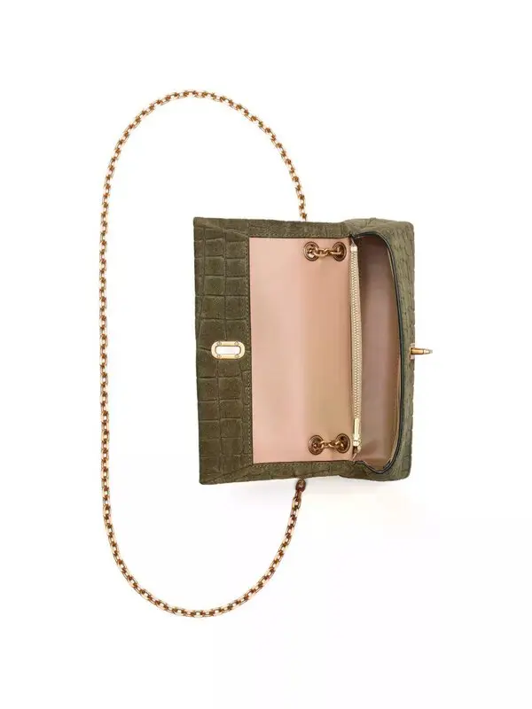 Marc Jacobs Suede Croc Effect Mini Bag - Green