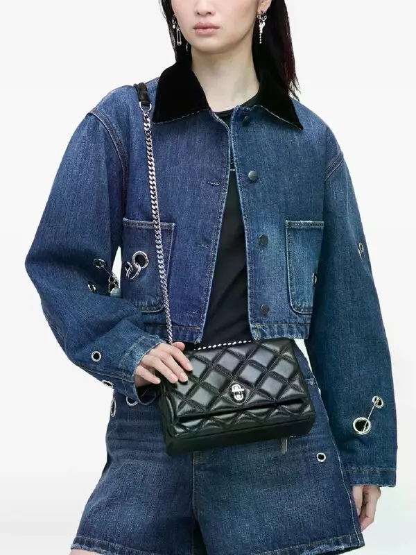 Marc Jacobs Slim Quilted Dual-chain Leather Shoulder Bag