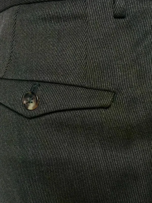 DELL'OGLIO Dark Tapered Wool Trousers