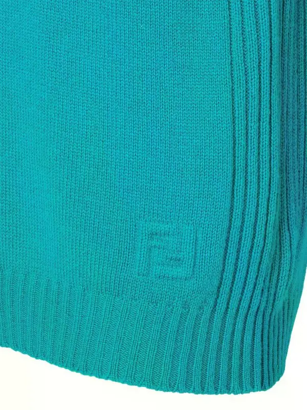 Fendi V-neck Ribbed Knit Vest