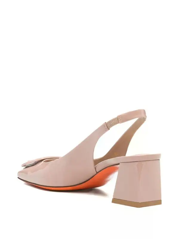Santoni Buckle Leather Pumps
