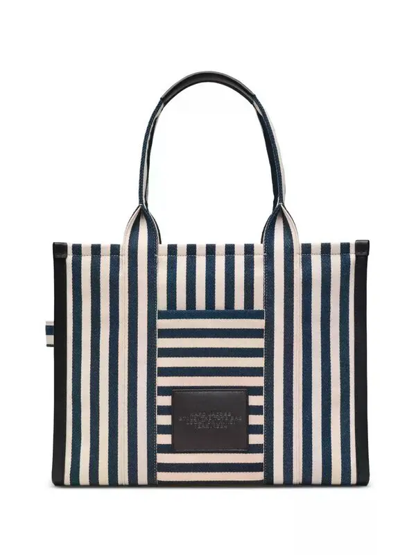 Marc Jacobs The Large Stripe Canvas Tote Bag By - Blue