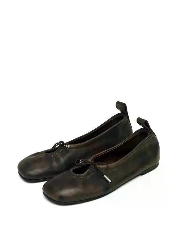 ALOHAS Rosalind Tie Detail Ballet Flats - Brown