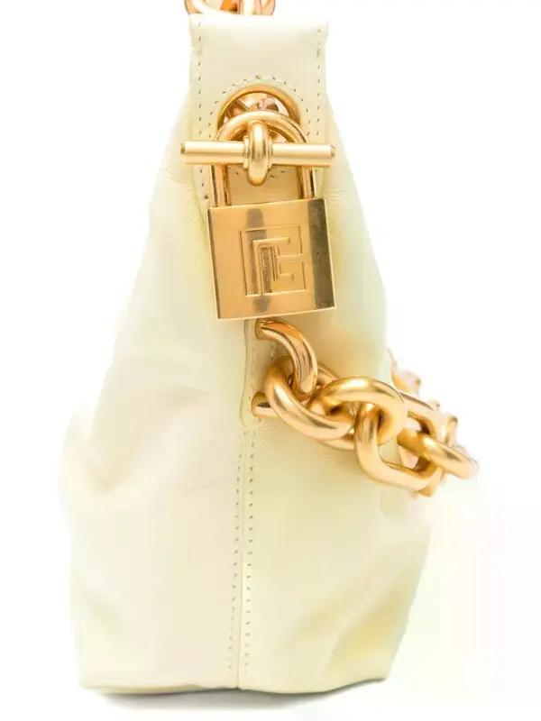 Balmain Sync Chain-detail Leather Tote Bag - Yellow