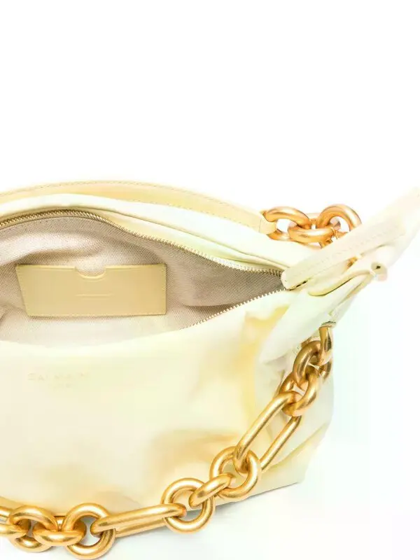 Balmain Sync Chain-detail Leather Tote Bag - Yellow