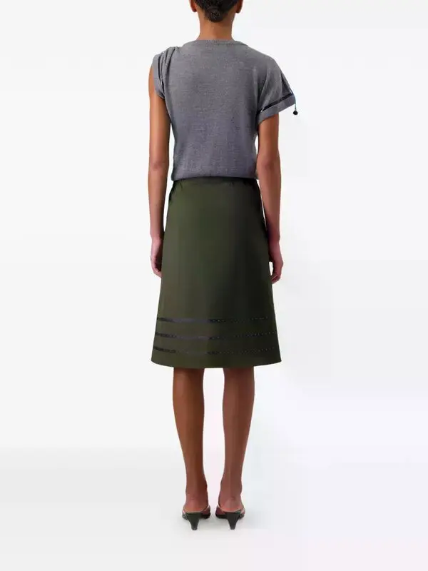 Coperni Tailored Midi Wrap Skirt - Green