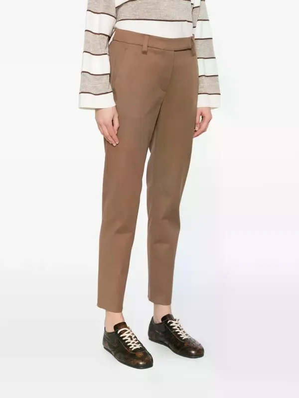 Brunello Cucinelli Twill Tailored Trousers - Brown